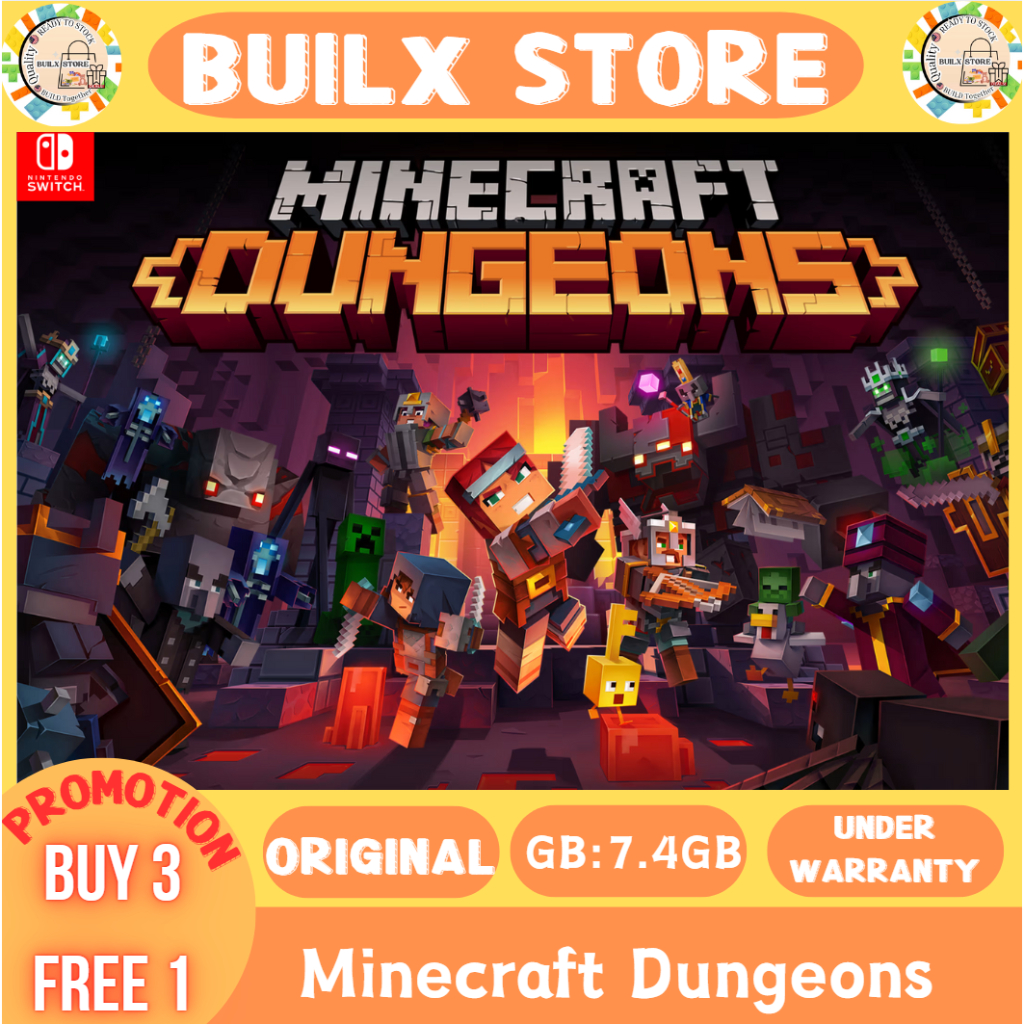 Minecraft Dungeons Nintendo Switch Digital Game ( BUY 3 FREE 1 ...