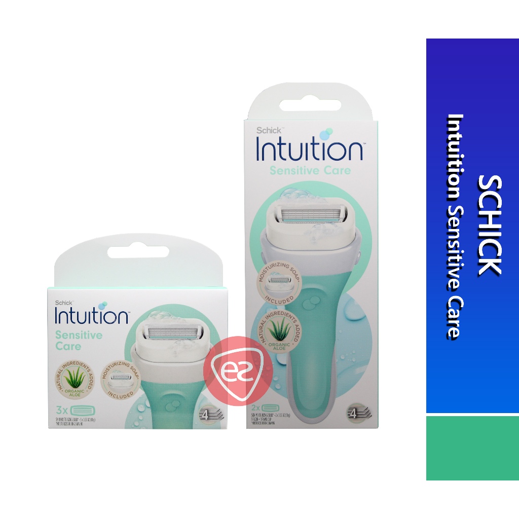 SCHICK INTUITION SENSITIVE CARE ( KIT WITH 2 CARTRIDGES / REFILL 3 ...