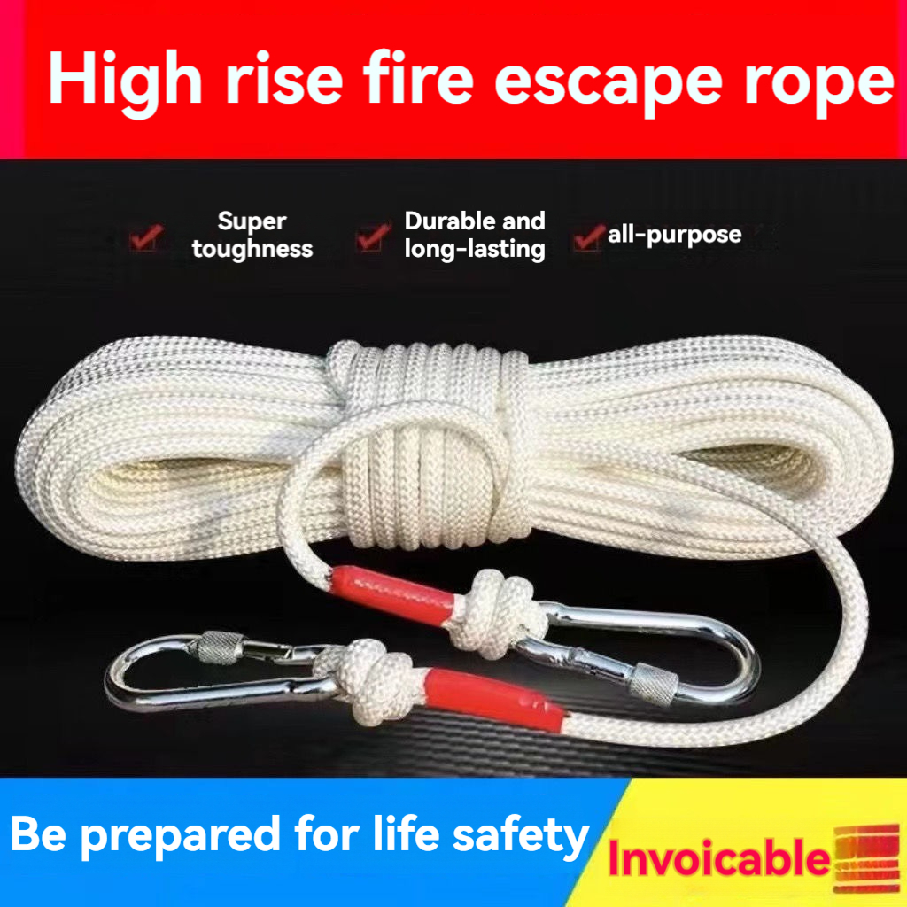 High-altitude escape rope double hook safety rope fire escape rope wire ...