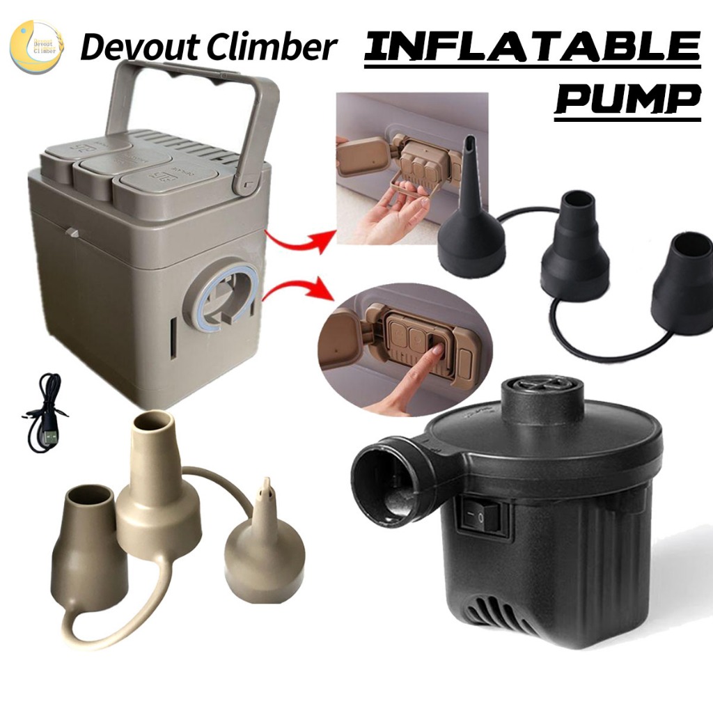 3 Pin Portable Electric Mini Home Air Pump Inflate/Defalte For Swiming ...