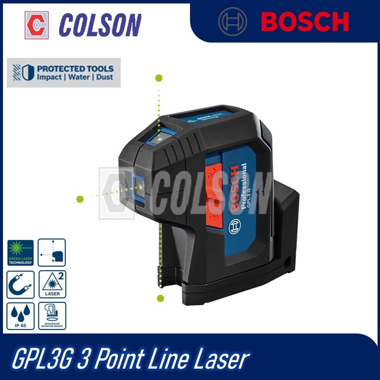 COLSON BOSCH GPL3G 3 Point Line Laser | Shopee Malaysia