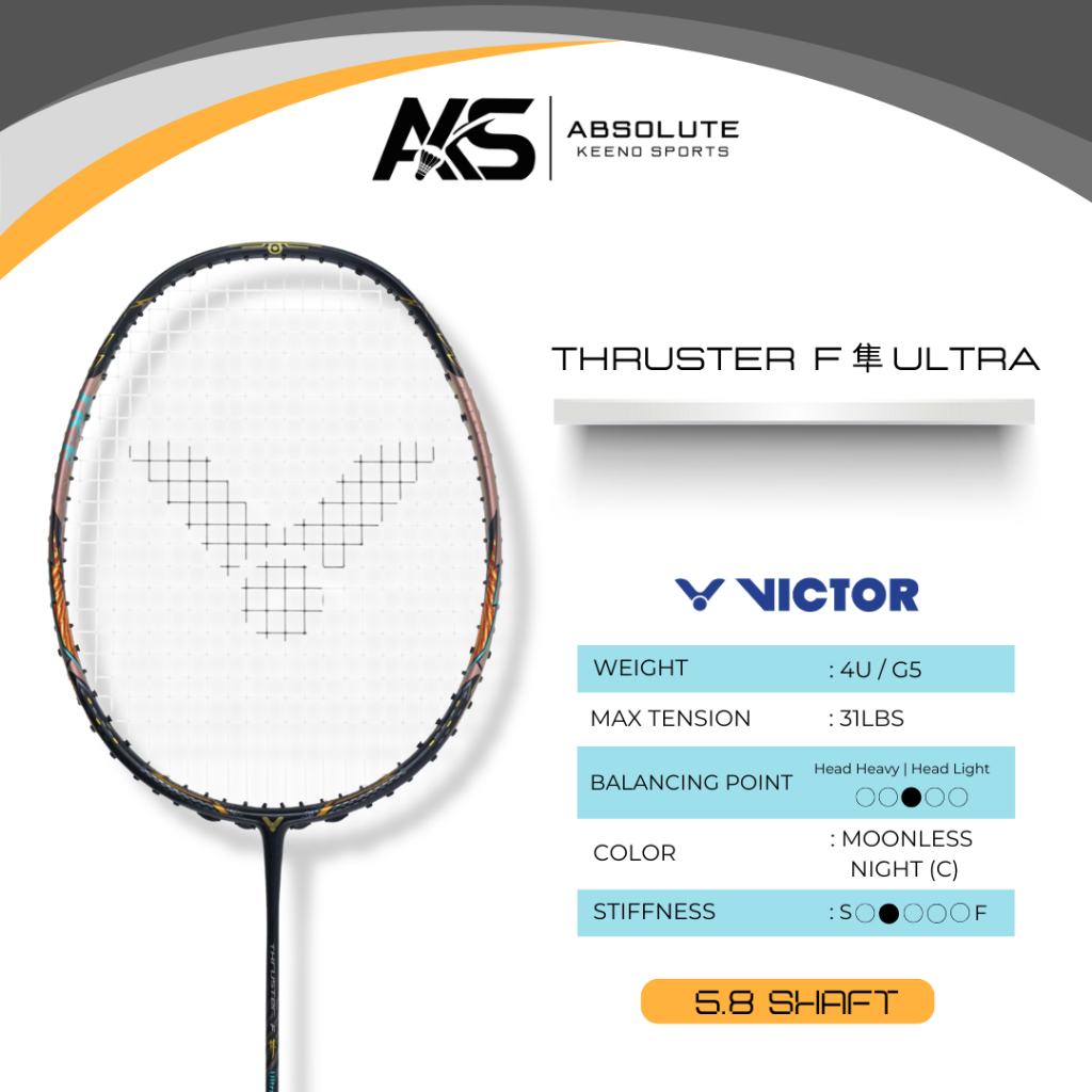 VICTOR Thruster F 隼 Ultra Badminton Racket | Shopee Malaysia