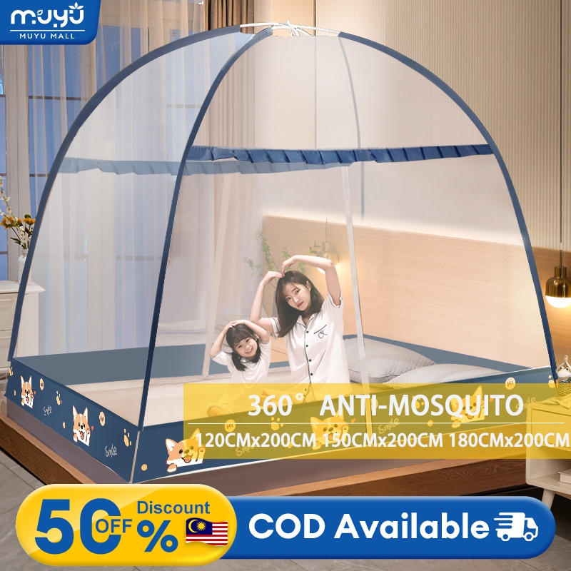 𝐌𝐔𝐘𝐔【Ready Stock】 Mosquito Net Tend Full Cover Mosquito Single/Queen ...