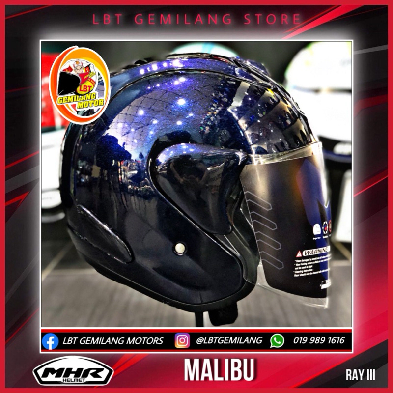 MHR Helmets RAY 3 [MALIBU] | Shopee Malaysia
