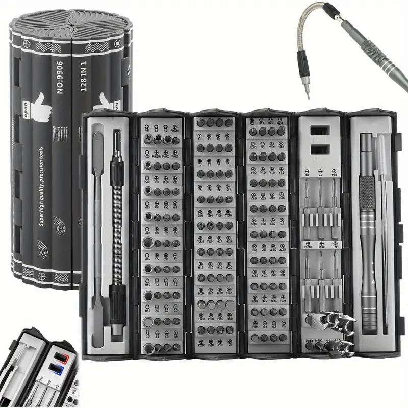 128-in-1 Magnetic Screwdriver Set: Precision Tool Kit for Electronics ...
