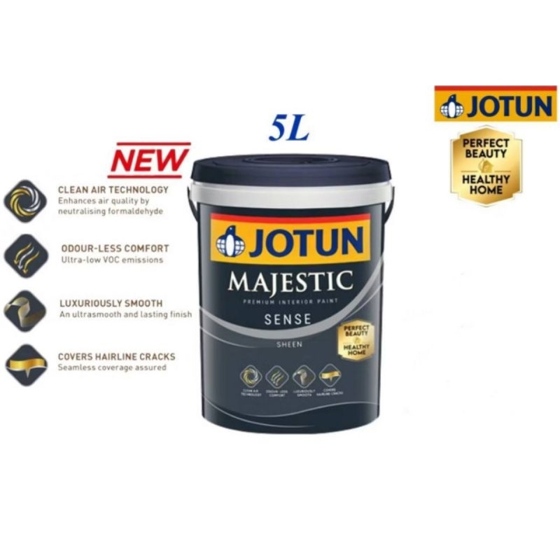 5L JOTUN Majestic Sense (JOTUN Majestic Perfect Beauty) (Color Option ...