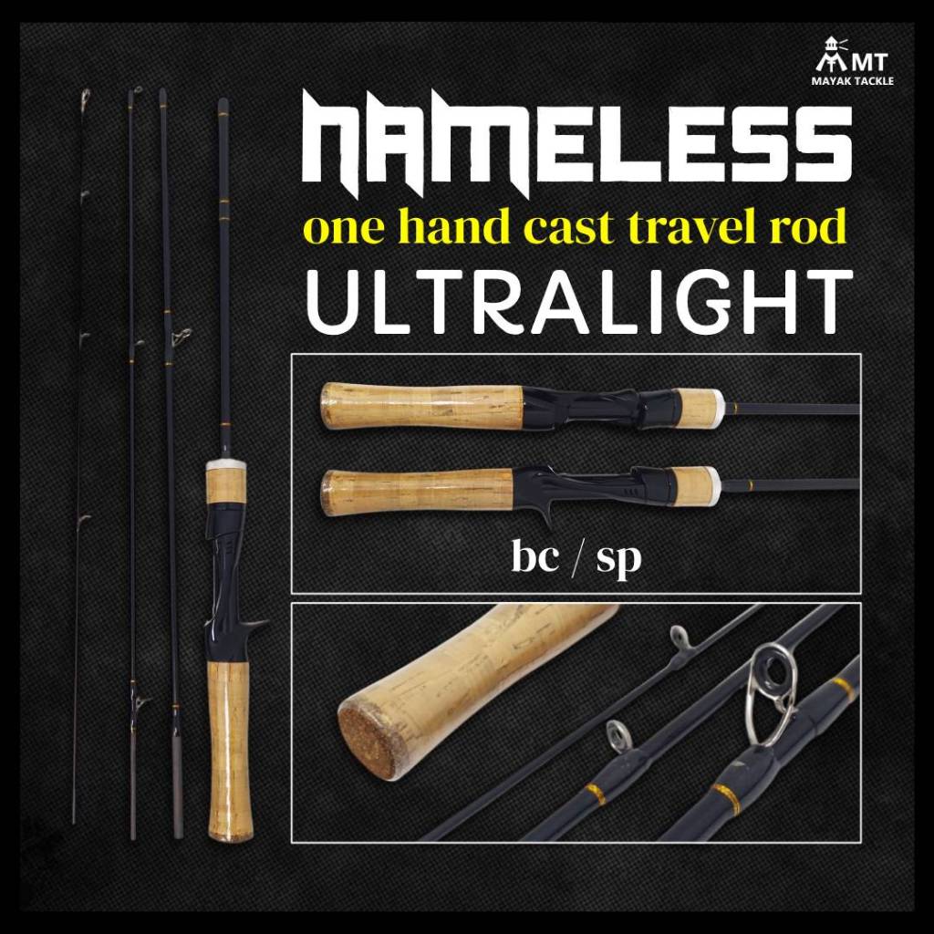 NAMELESS one hand cast fishing rod spinning / bc rod ultralight 6ft ...