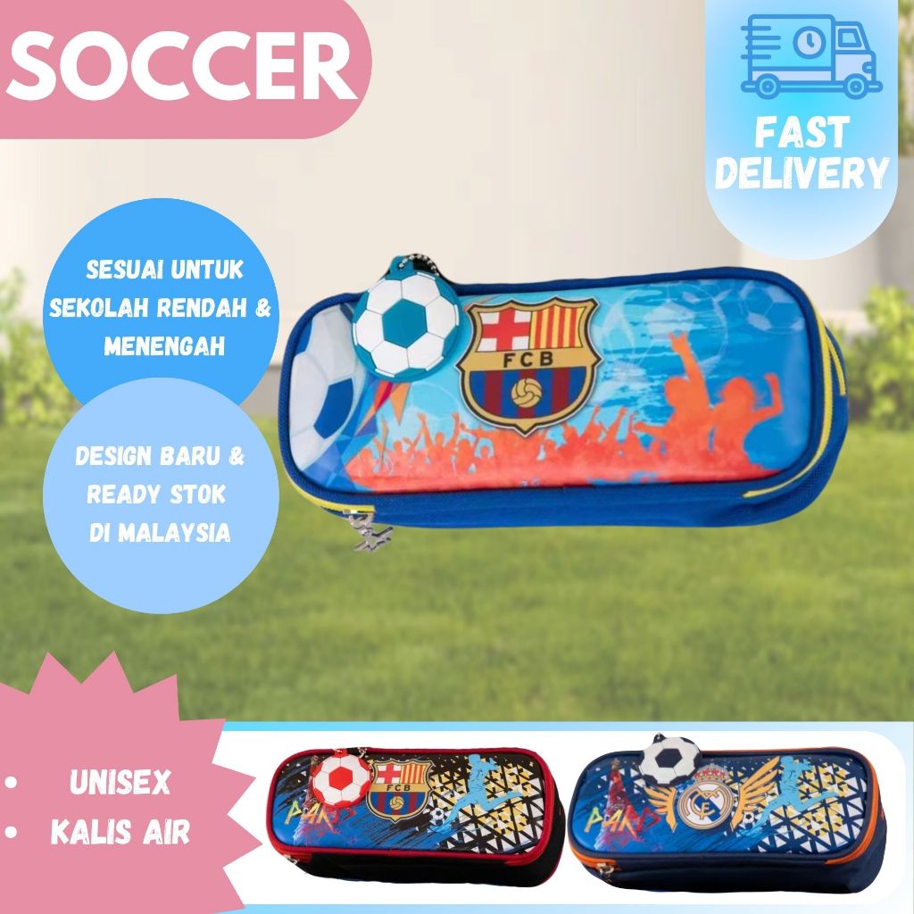 # 8822 / Soccer Team Pencil Case Kotak Pensel / Boy / School ...