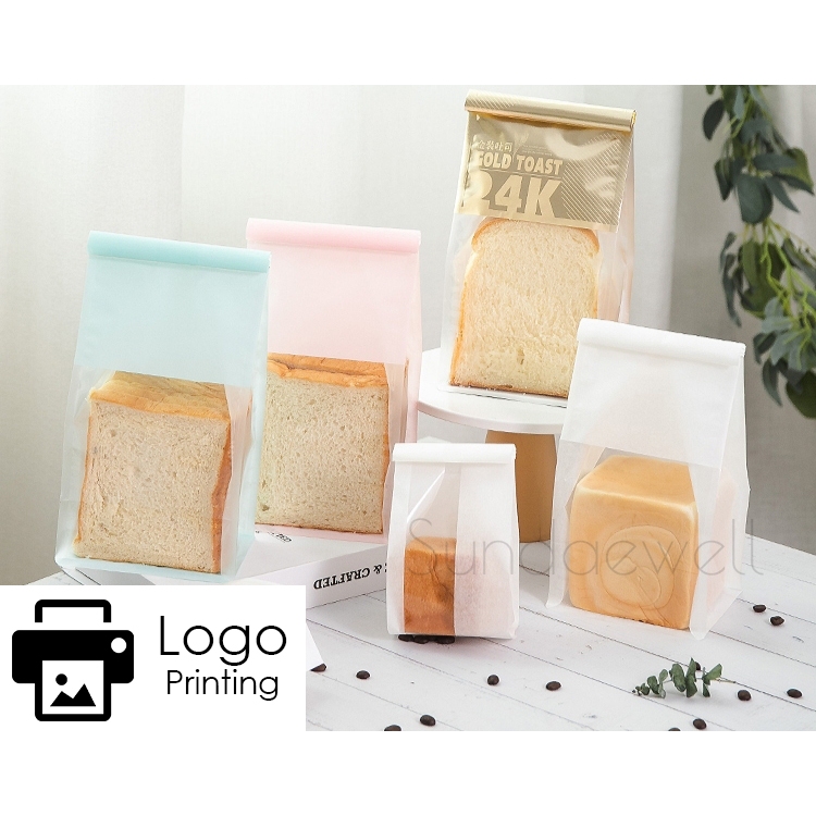 Bakery Toast Loaf Bread Pastry Kertas Packaging Bag Kraft Paper Plastic ...