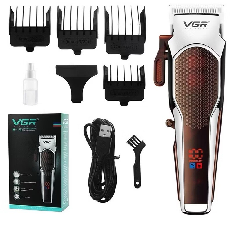 Original VGR V-189 Zero Adjustable Professional Rechargeable Hair trimmer Metal | Shopee Malaysia