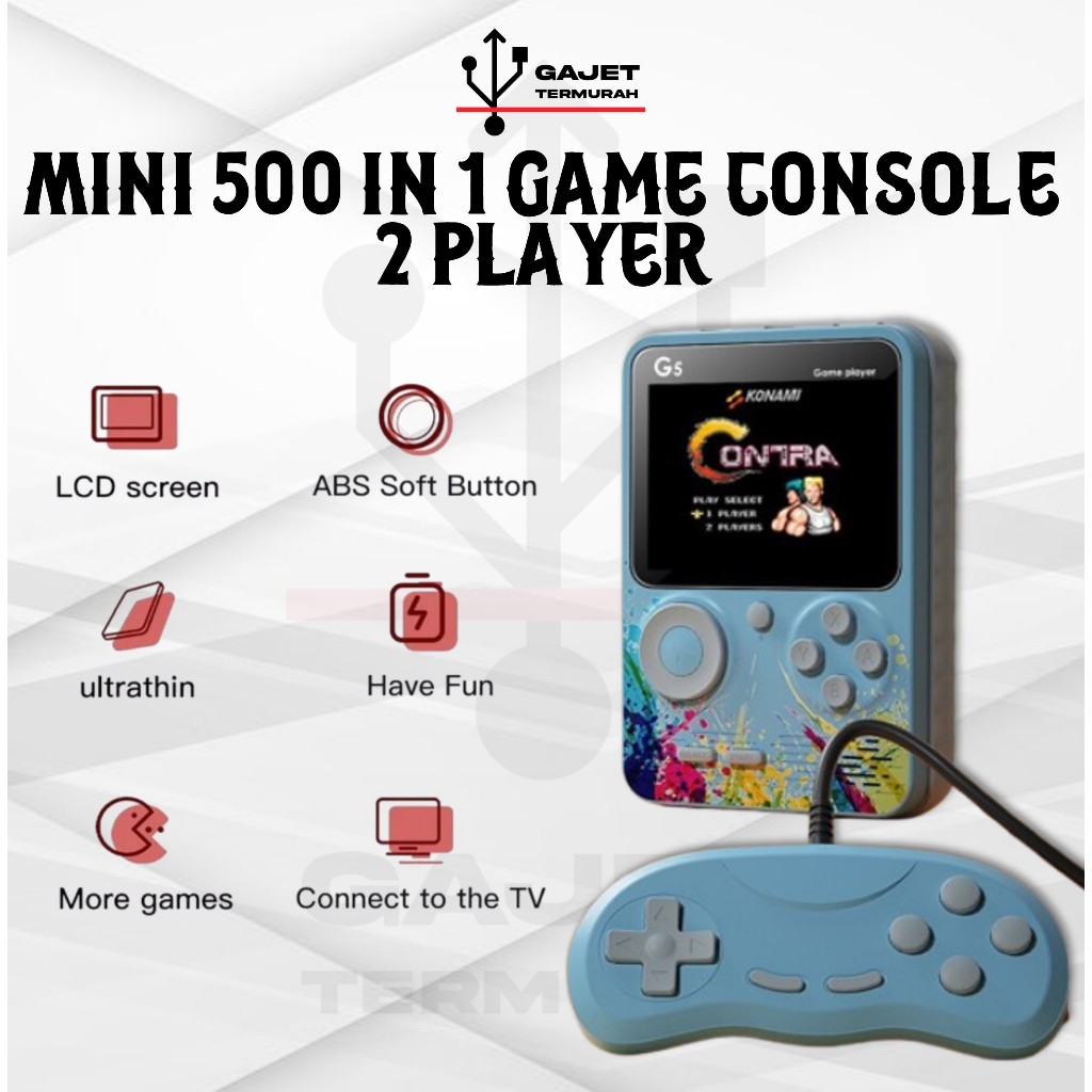Mini 500 Game in 1 Game Console (2 Player) Retro FC Handheld Gameboy ...