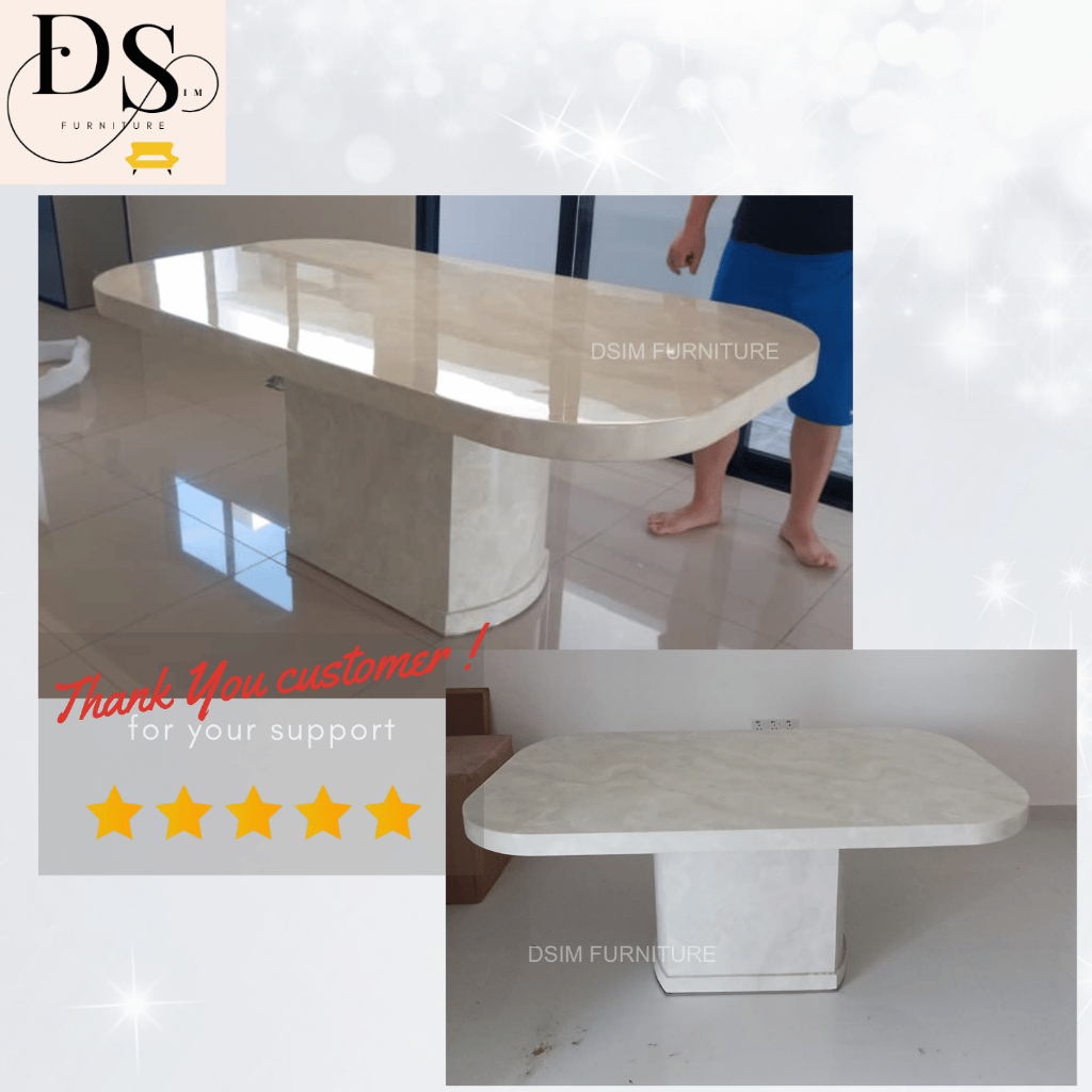 GEORGIA Marble Table Only / Meja Marble Sahaja | Shopee Malaysia