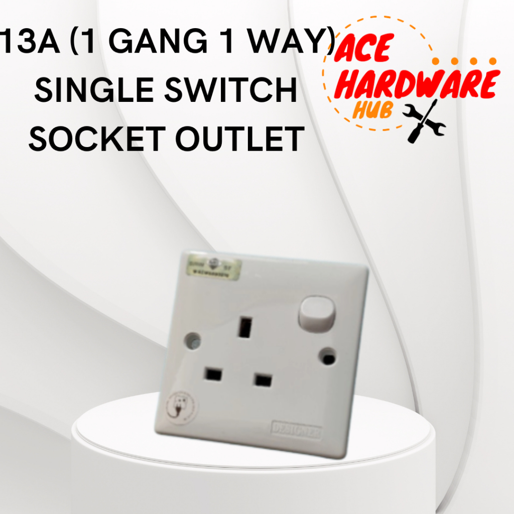 🔥FAST DELIVERY🔥 13A (1 GANG 1 WAY) SINGLE SWITCH SOCKET OUTLET SUIS ...