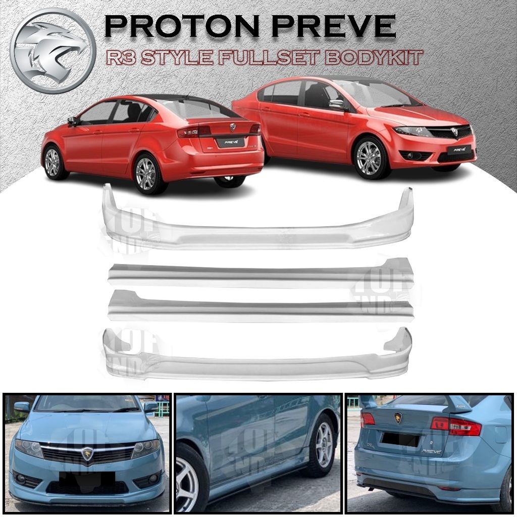 PROTON PREVE R3 LOOK FULLSET BODYKIT (R-3) SKIRT LIP FOR PREVE FRONT ...
