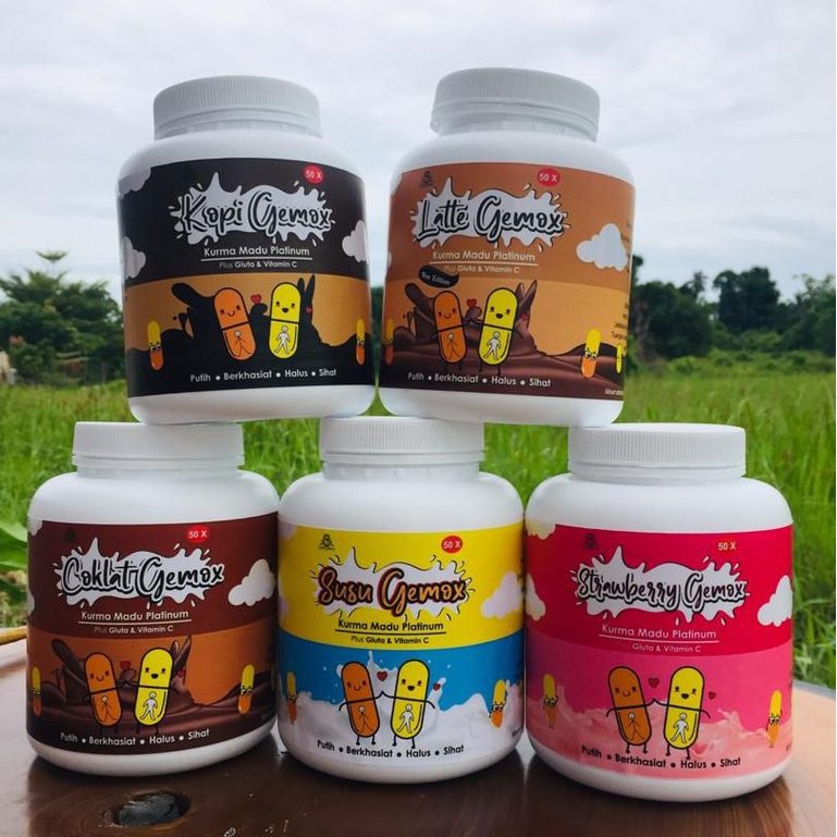 SUSU GEMOX (ASLI, COKLAT, LATTE, COFFEE & STRAWBERRY) -botol besar ...