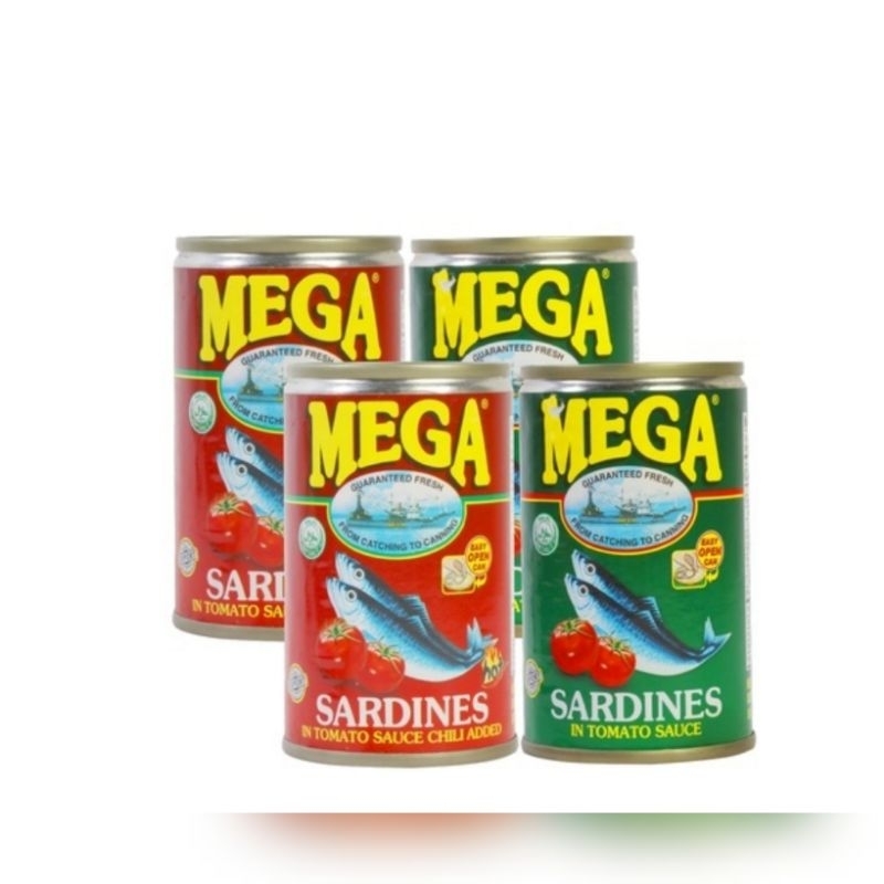 MEGA Sardines REGULAR / SPICY | Shopee Malaysia