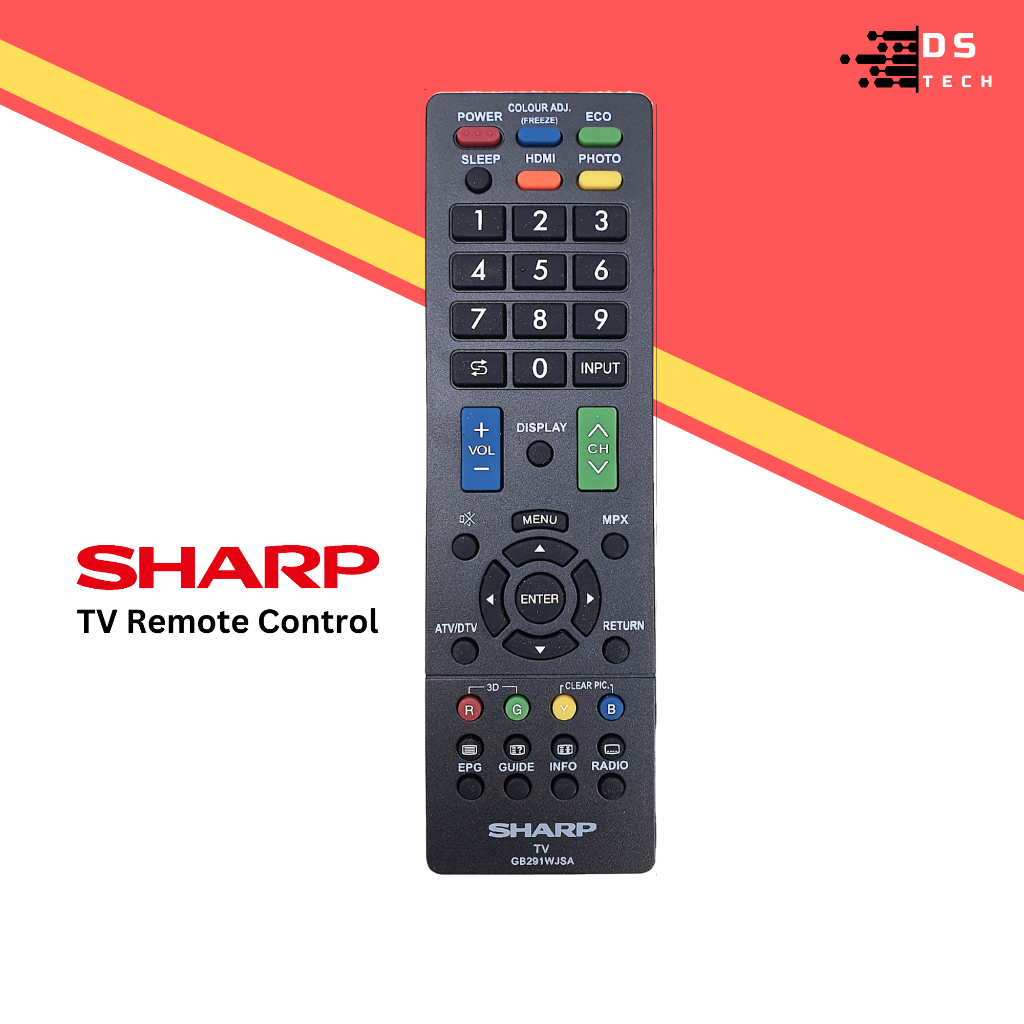 SHARP LED TV REMOTE CONTROL [M'SIA STOCK] REPLACEMENT GB291WJSA GB225WJSA GA276WJSA GB217WJSA ...