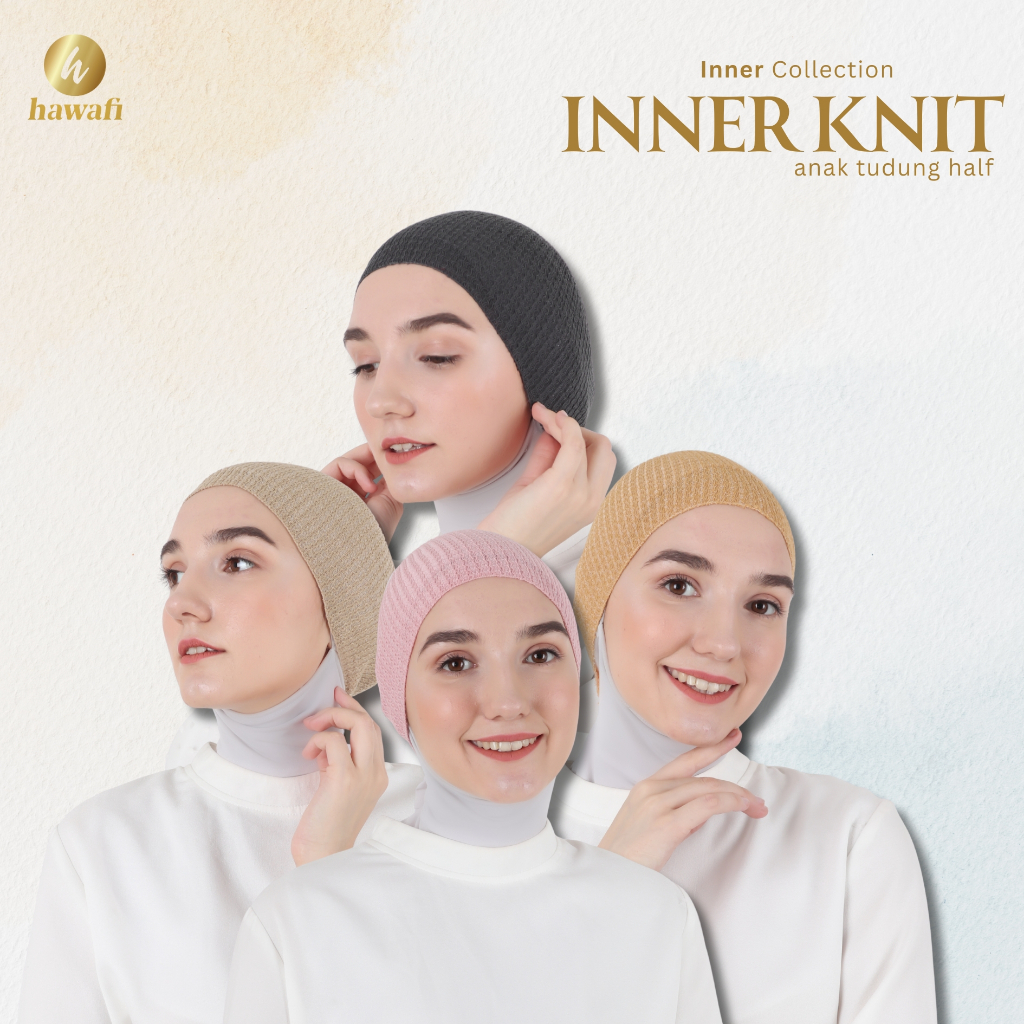 INNER TUDUNG KNIT HALF | ANAK TUDUNG | INNER HALF SELESA | Shopee Malaysia