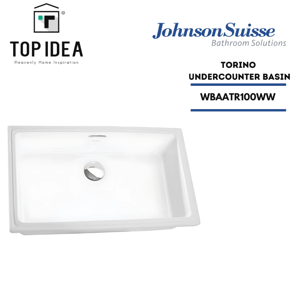 Johnson Suisse Torino Undercounter Basin WBAATR100WW | Shopee Malaysia