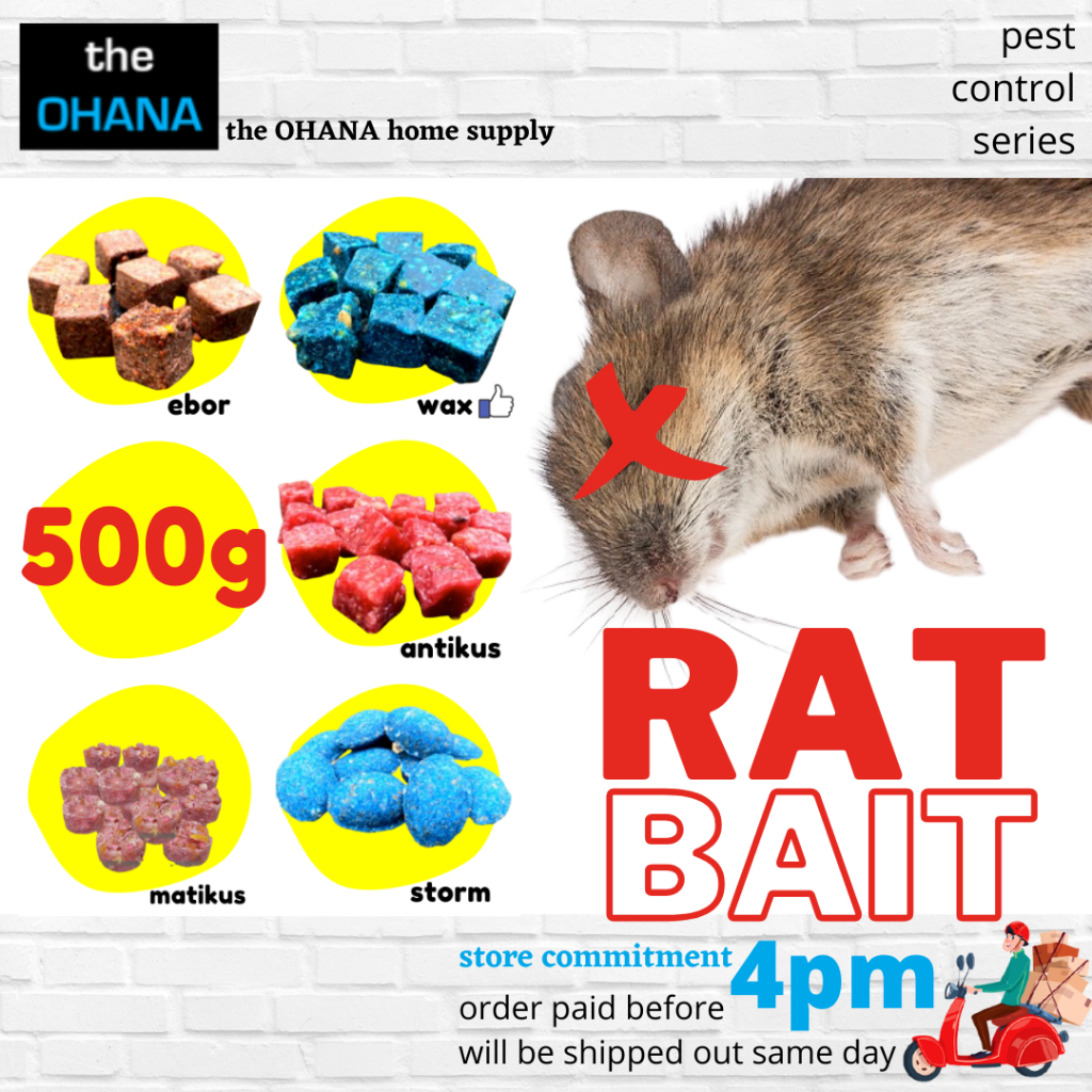 💥500 gram Pack Jimat💥 Antikus Matikus Rat Bait / Ubat Tikus / Umpan ...