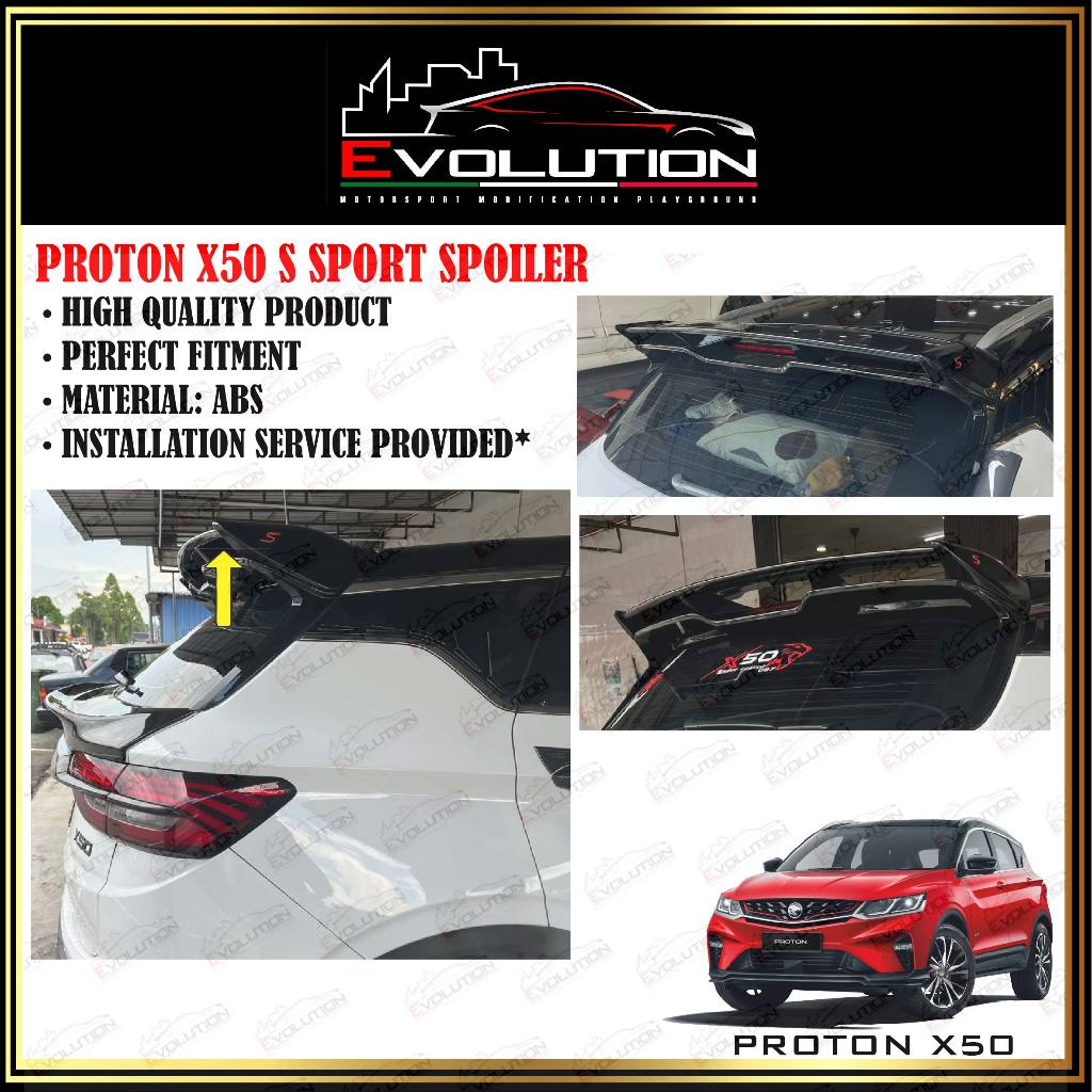 [PROTON X50] PROTON X50 S SPORT SPOILER (SPOILER ADD ON) | Shopee Malaysia