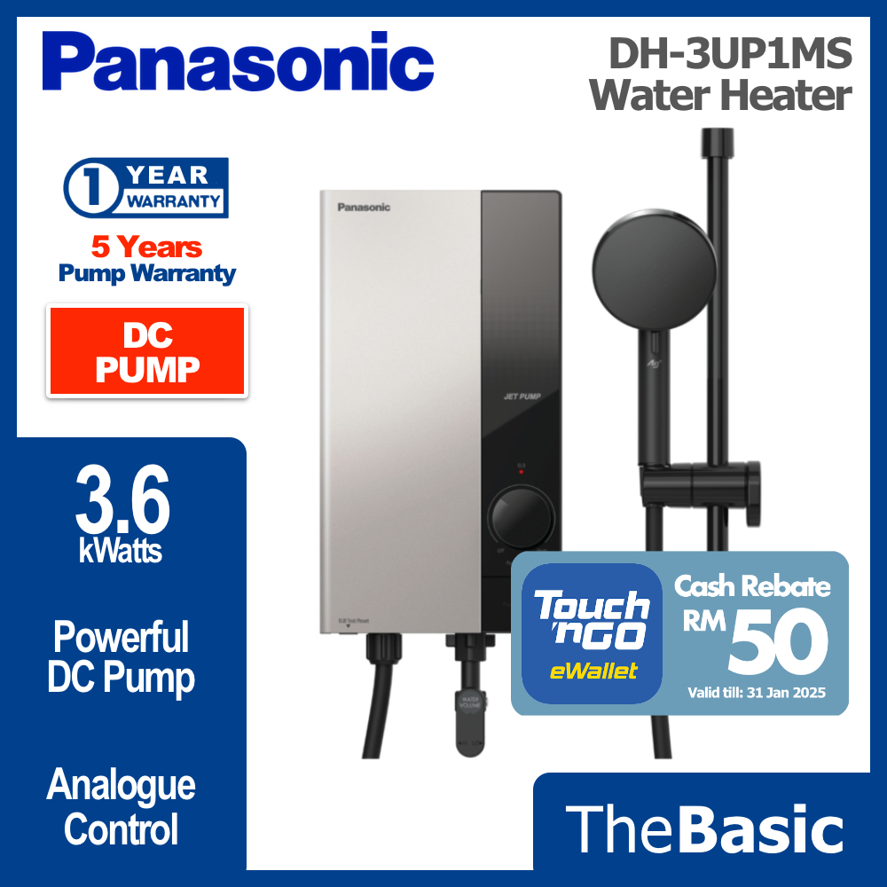 PANASONIC 3.6kW U Series DC Pump Ag+ Water Heater with Analogue Control ...