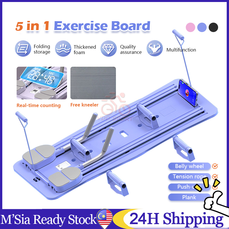 5 in1 Multifunctional Abdominal Board Fitness Push Up Board Stand Home ...