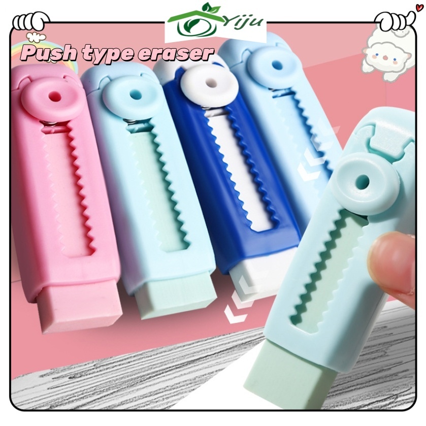 [new] Color Sliding Eraser Retractable Eraser High-Appearance Clean Non ...
