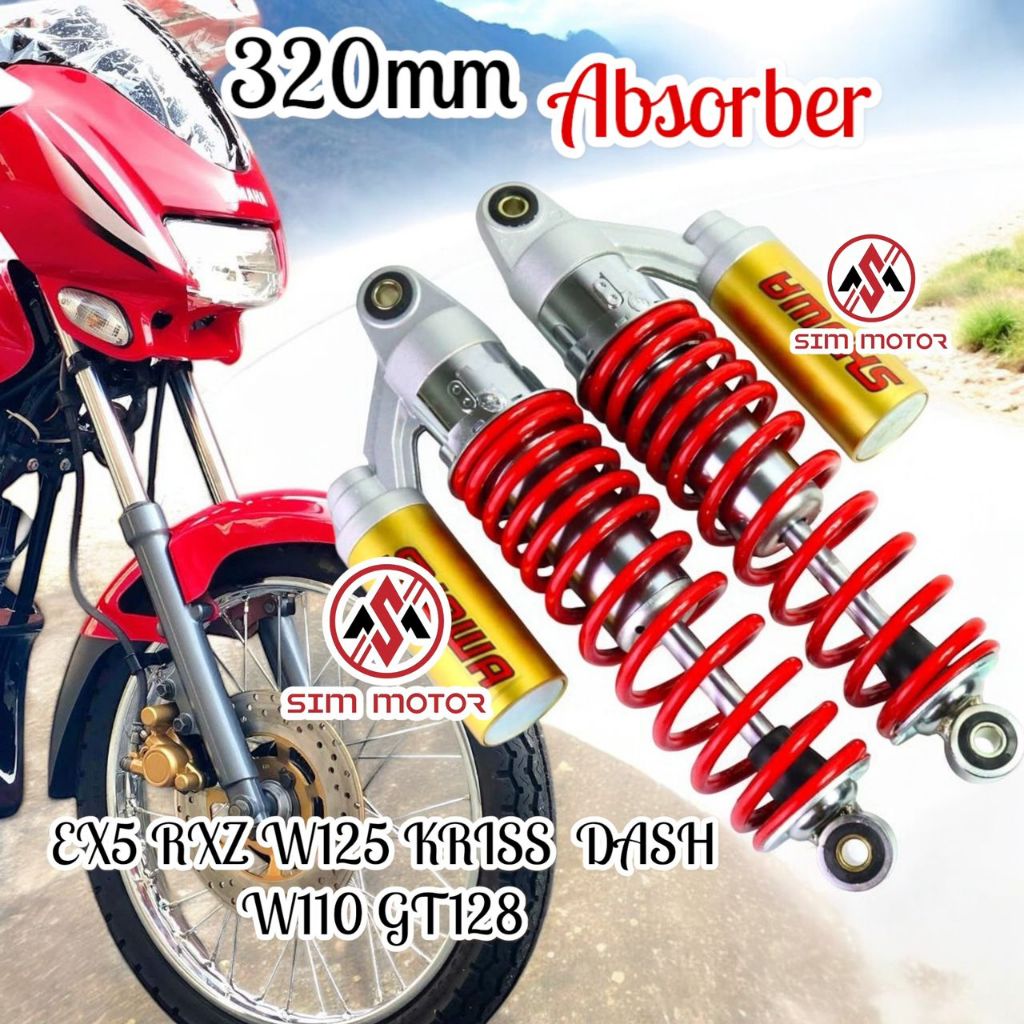 SHOWA ABSORBER EX5 RXZ W125 KRISS DASH W110 GT128 SHOWA ABSORBER 320M ...