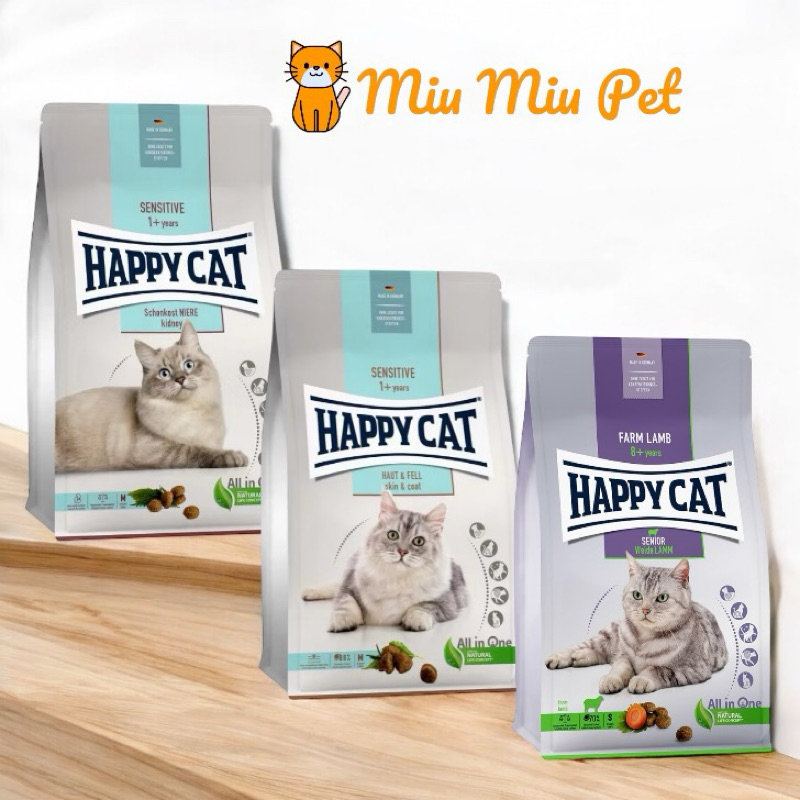 HAPPY CAT Skin and coat /Sensitive Kidney diet /Senior 10+ weide lamm ...