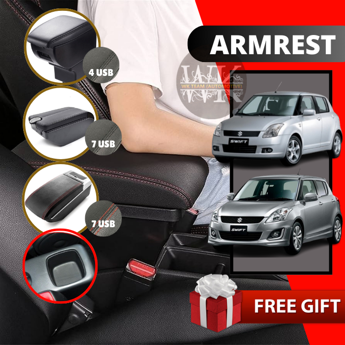 Premium Armrest Suzuki Swift 2004 - 2016 Zc21 ZC82 4USB 7USB 1 or 2 ...