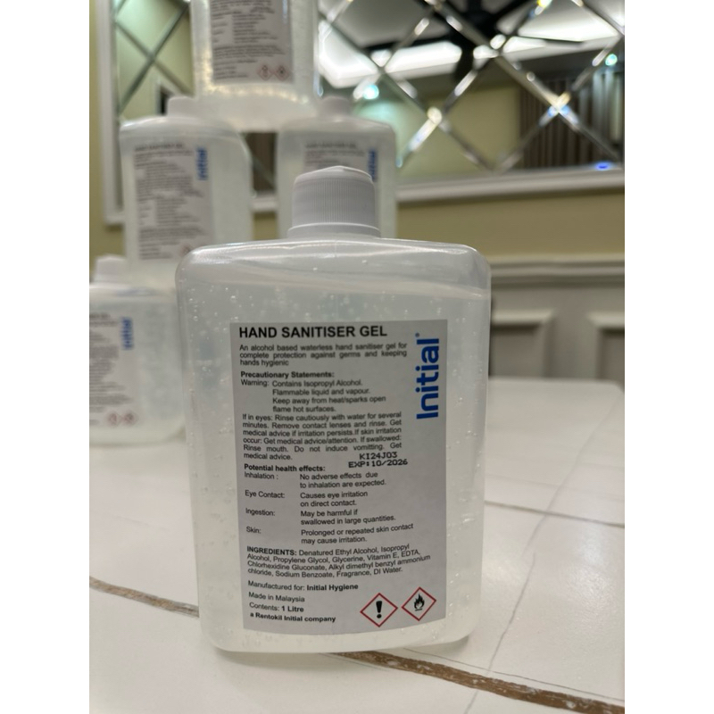 Hand Sanitiser Gel Initial (1 Litre) 💯 | Shopee Malaysia