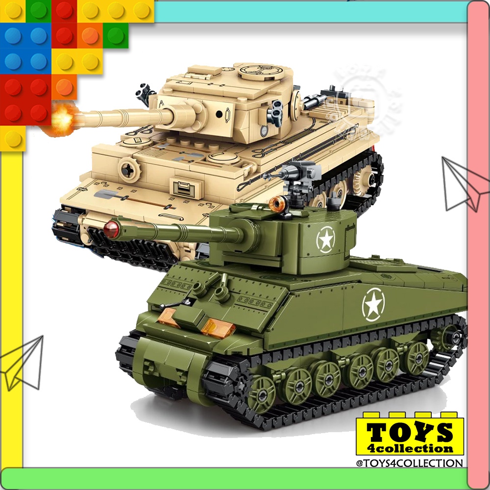 Sembo 207006 207008 Survival Warfare Battle Tank Building Blocks ...
