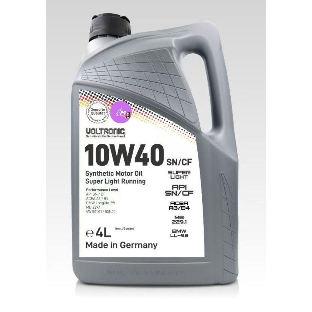 VOLTRONIC 10W40 SN/CF SYNTHETIC MOTOR OIL (4L) | Shopee Malaysia