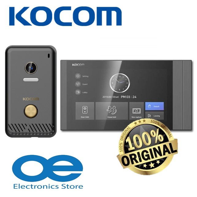 KOCOM KCV-T701SM / KC-S81M2 Analog 7" TFT LCD Color 4 Wire Power Source:100-240V~, 50/60Hz Video ...