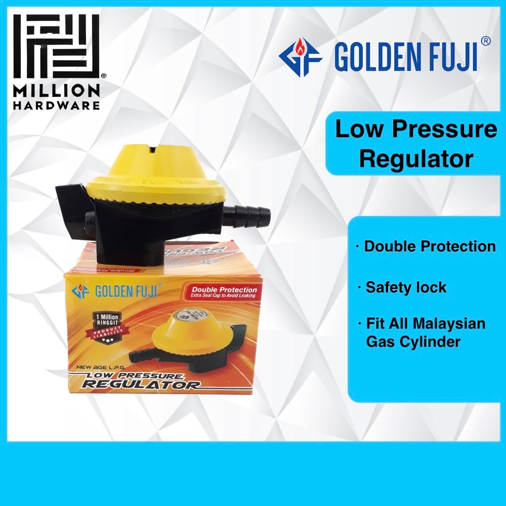 Golden Fuji Gas Regulator Low Pressure Double Protection Safety Lock ...