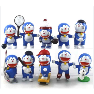 (Ready Stock) Doraemon figure sport set 5-6cm height哆啦A梦手办5-6cm高 ...