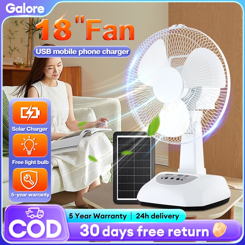Kipas Solar Fan Power Large Wind Portable Fan Desktop ' 18' Ultra Long ...