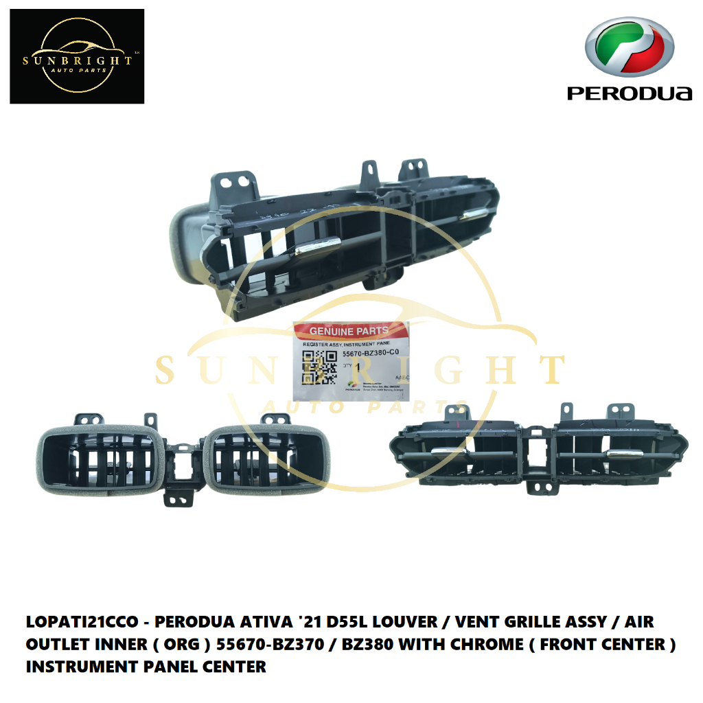 PERODUA ATIVA '21 D55L LOUVER / VENT GRILLE ASSY / AIR OUTLET INNER ...