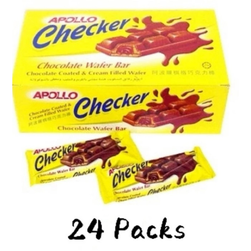 24pcs Apollo Checker Chocolate Wafer Bar (1788) | Shopee Malaysia