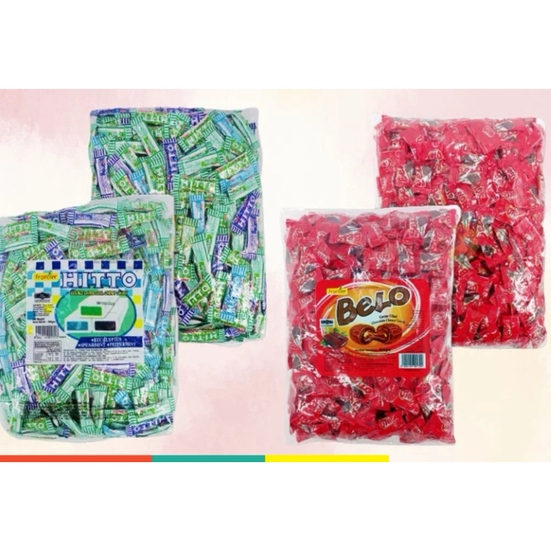300pcs Frontier Belo Chocolate Candy / Hitto Double Layer Cool Chewy ...