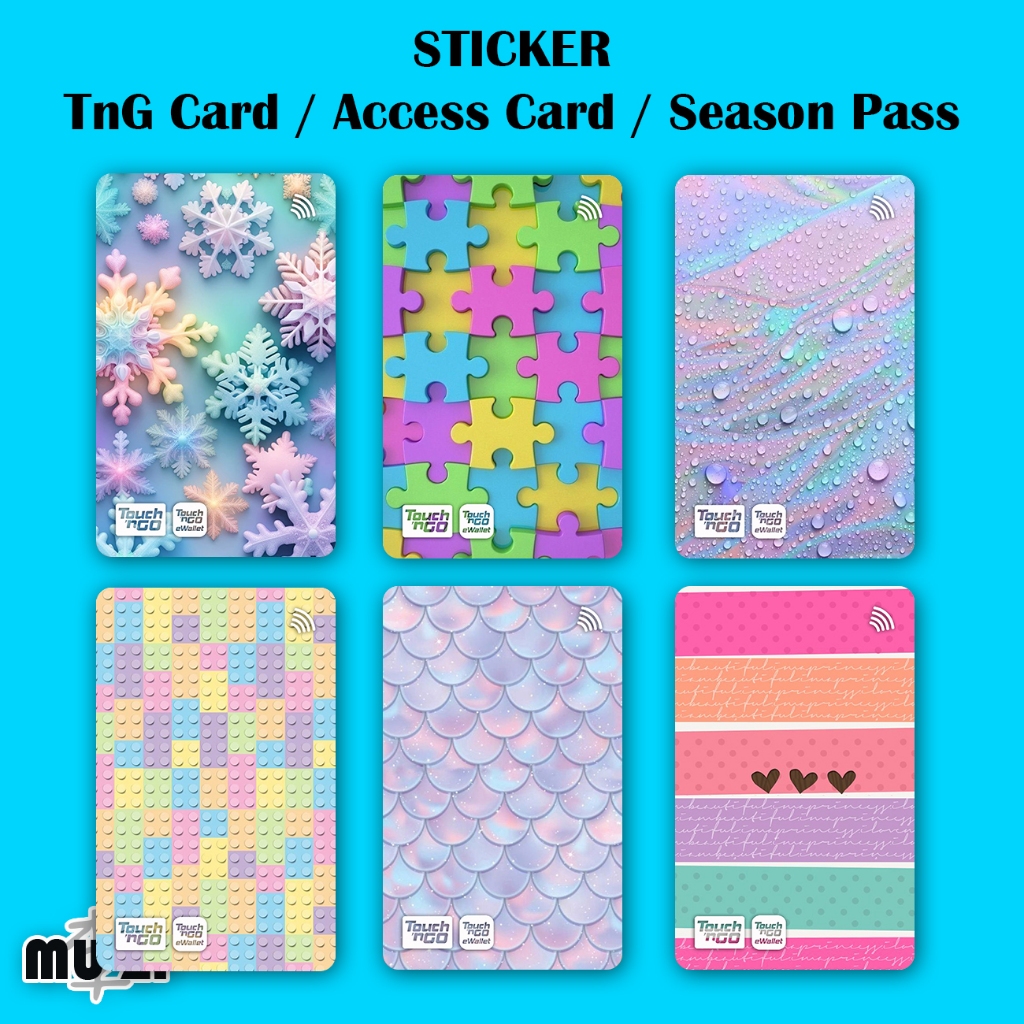 Special Pattern TnG Card STICKER NFC STICKER Waterproof Thick Hard ...