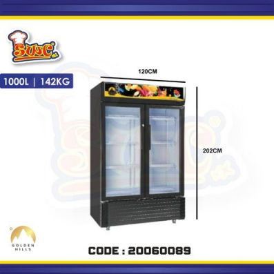 *READY STOCK* GH-2DCB 2 DOOR MINI DISPLAY CHILLER BLACK 1000L 142KG ...