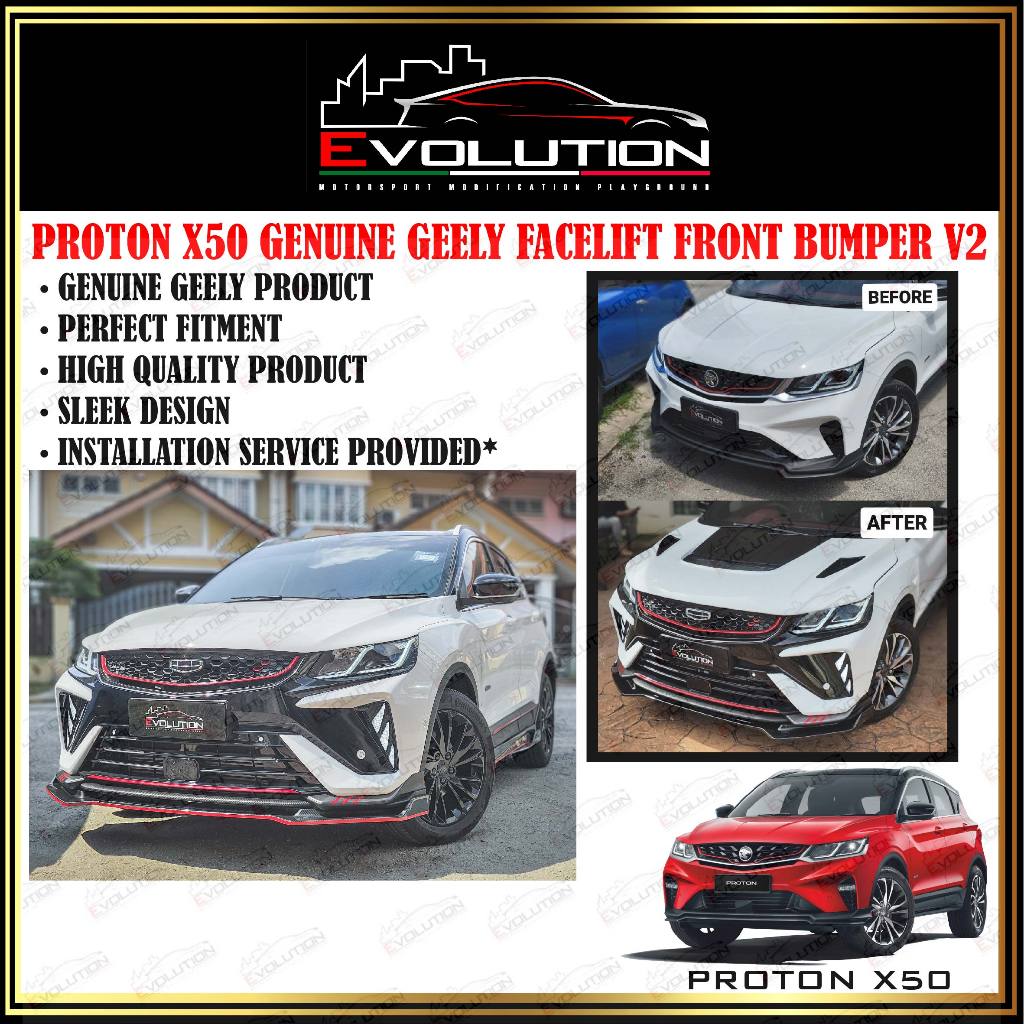 [HOT SELLING] PROTON X50 GENUINE GEELY FACELIFT FRONT BUMPER | Shopee ...