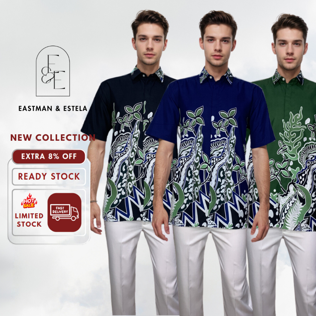 🔥[READY STOCKS]🔥 EASTMAN BRAND BAJU BATIK LELAKI SHORT SLEEVE REGULAR ...