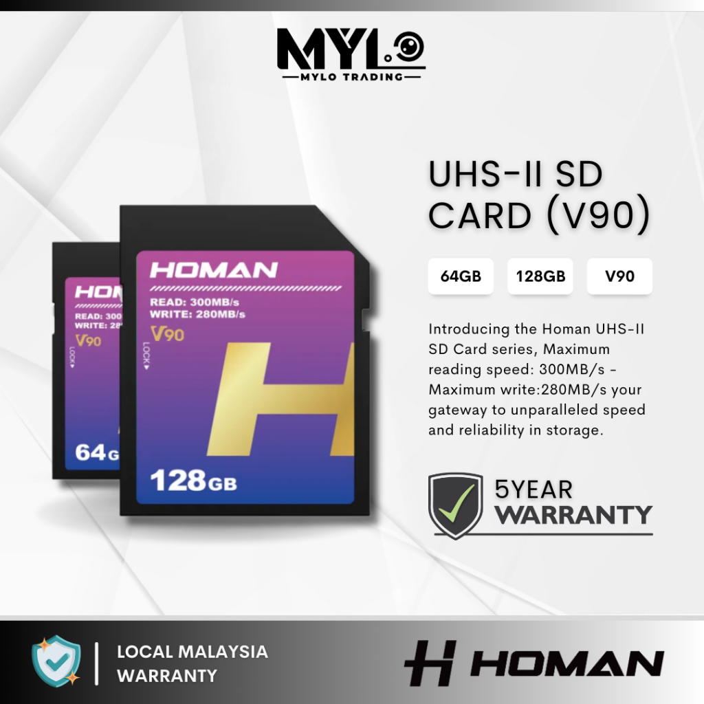(READY STOCK) - Homan UHS-II SDXC Memory Card V90 280MB/S - ( 64GB ...