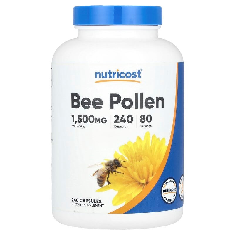 Nutricost, Bee Pollen, 1,500 mg, 240 Capsules (500 mg per Capsule ...