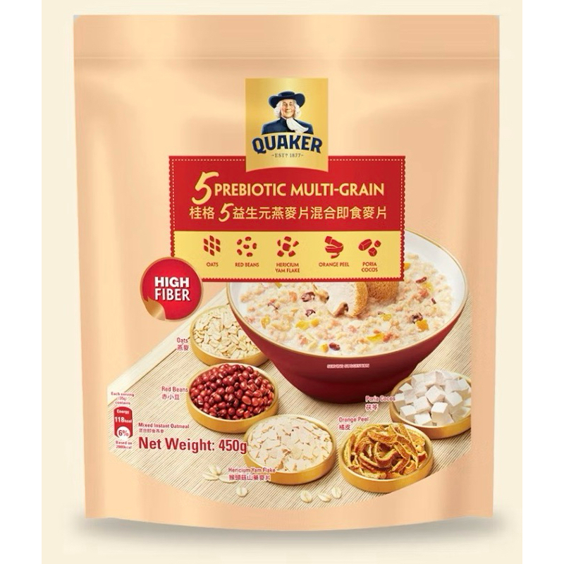 Quaker Five Prebiotic Multigrain (450g) | Shopee Malaysia