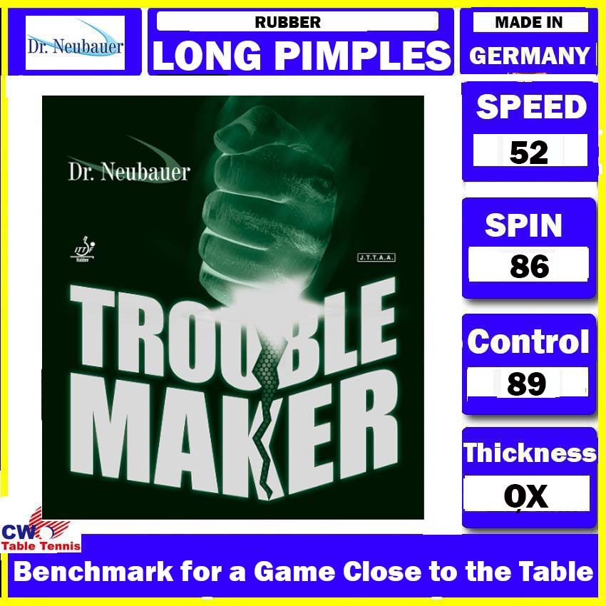 Dr.Neubauer Trouble Maker Long Pimples Table Tennis Rubber Sheet The new benchmark for a game ...