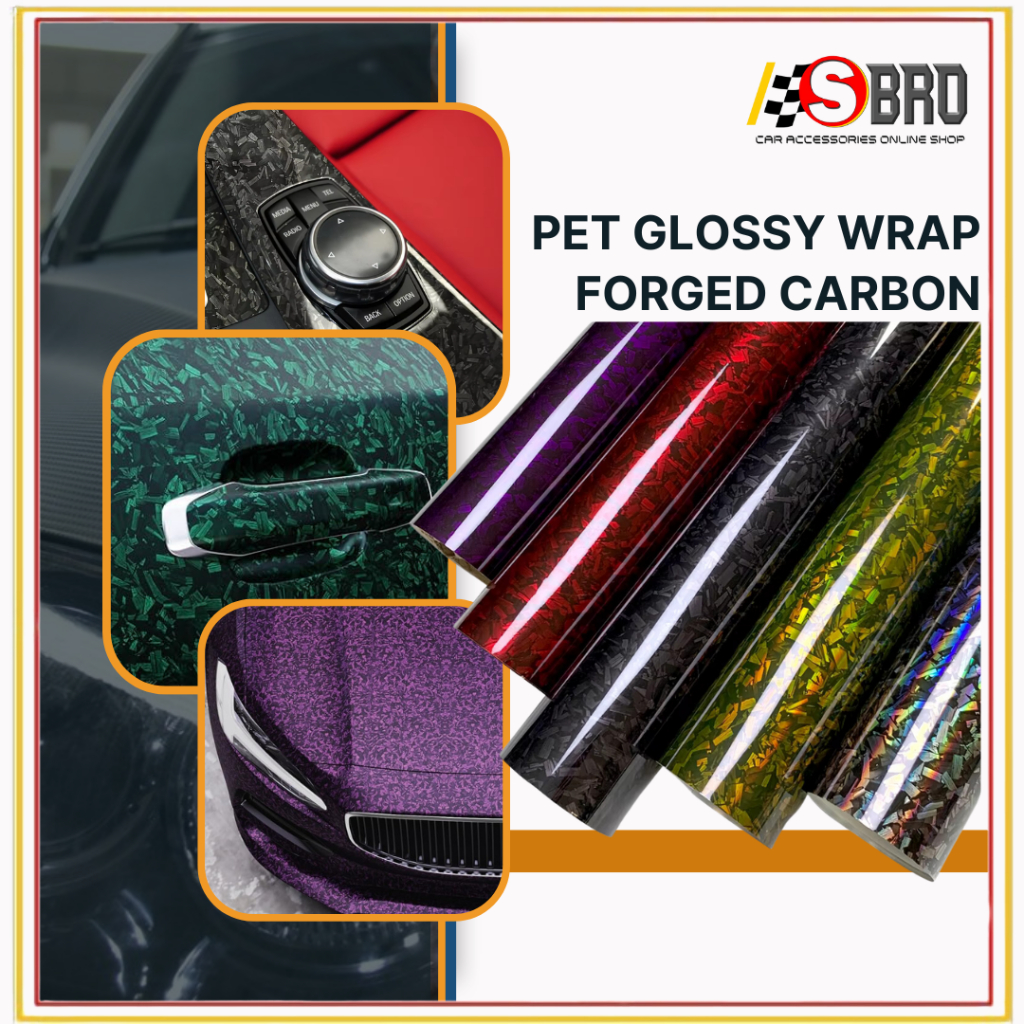Forged Carbon Sticker PET Glossy Forged Carbon Fiber Vinyl Wrapping ...